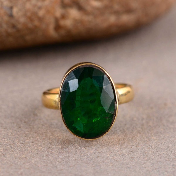 Emerald Green Ring - Etsy