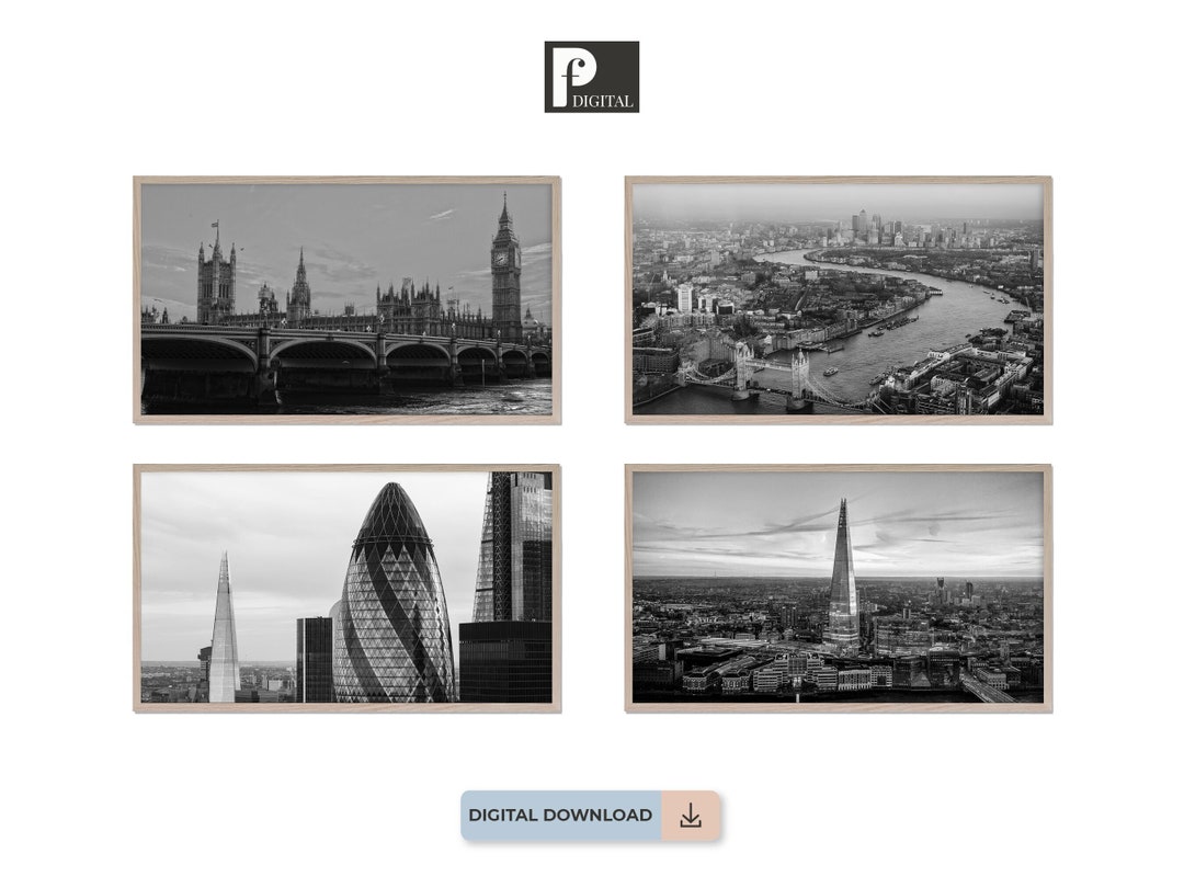 Samsung Frame TV Art Set London Architecture Set of 4 | Art Frame TV ...