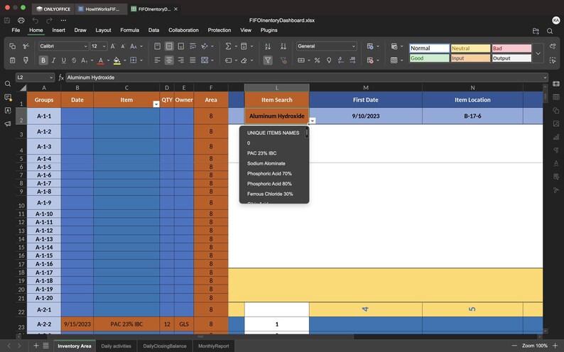 FIFO Inventory Tracker Excel + Profit Dashboard – Warehouse Management ...