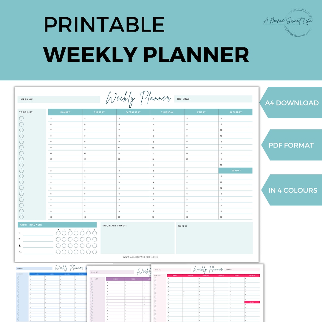 Weekly Planner Printable, Organisation, Plan Your Week, Weekly Planning ...