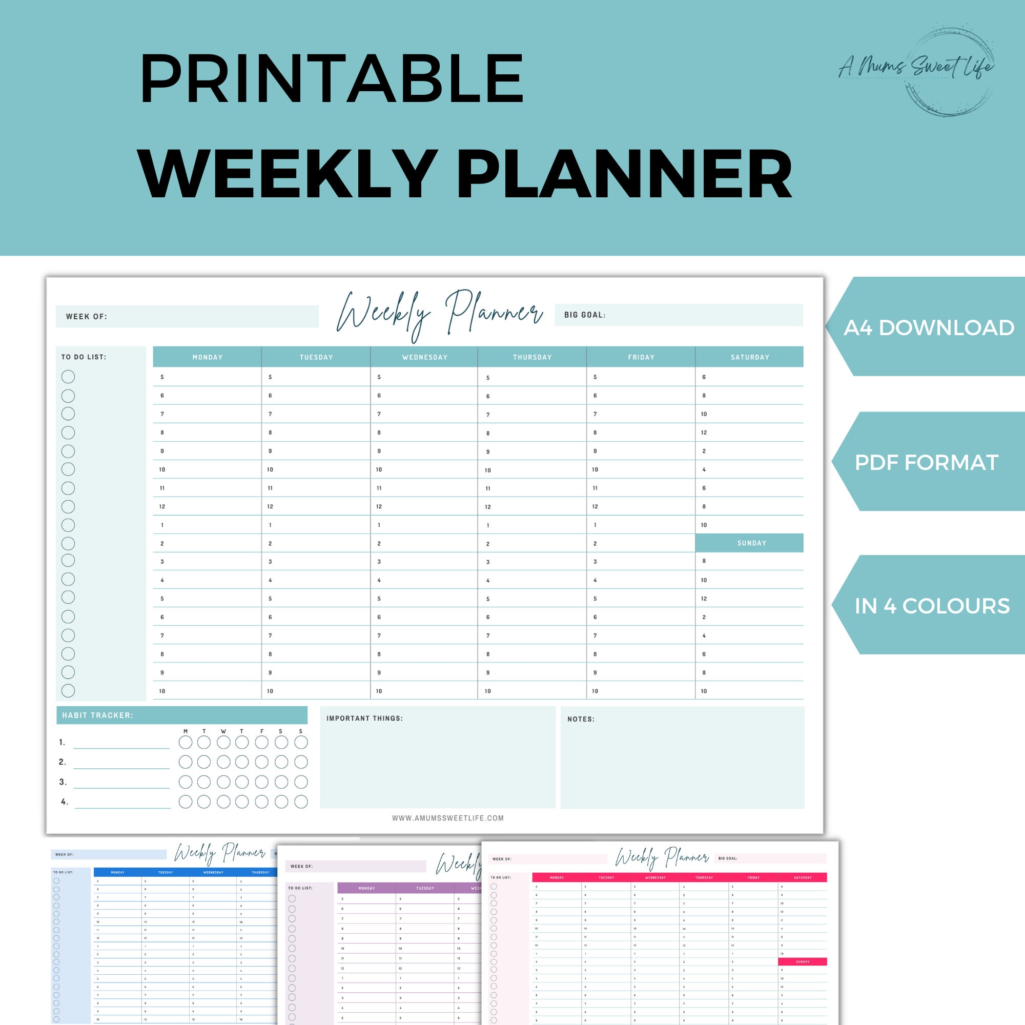 Weekly Planner Printable, Organisation, Plan Your Week, Weekly Planning ...