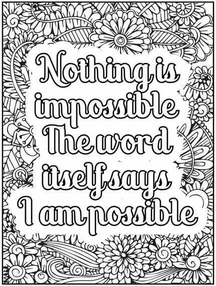 200 MOTIVATIONAL COLOURING PAGES - Etsy