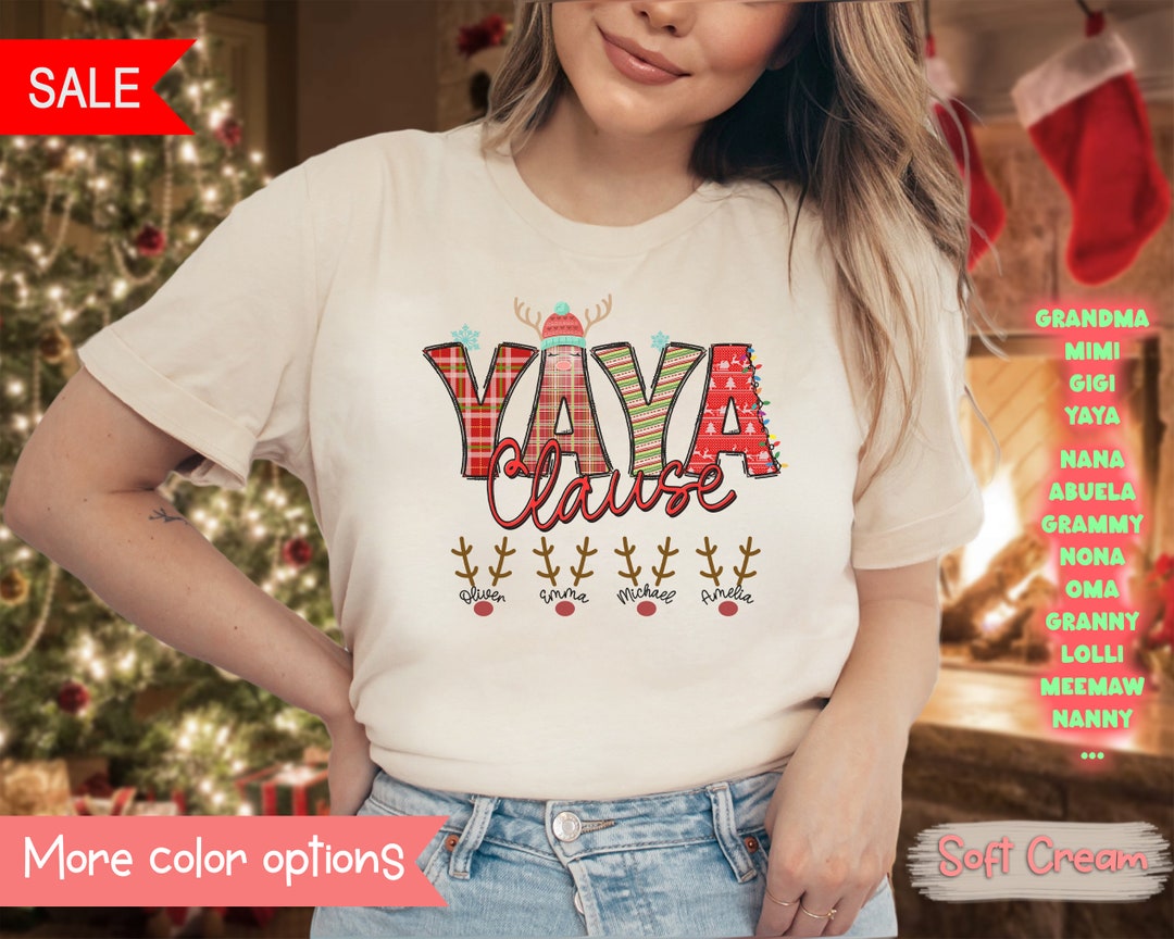 Personalized Christmas Yaya Shirt Yaya Gifts Mothers Day Gift for Mom ...
