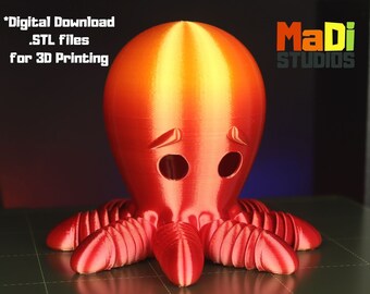 Cute Flexi Print-in-place Happy Crab STL File for 3D - Etsy