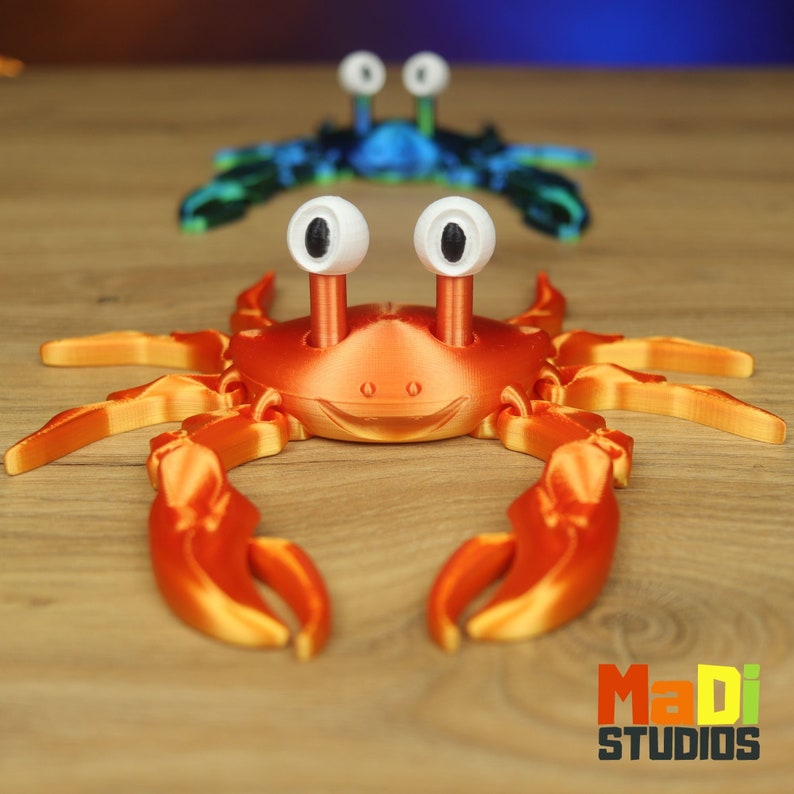 3D Printer STL File for 3D Printing Cute Flexi Happy Crab 3D - Etsy