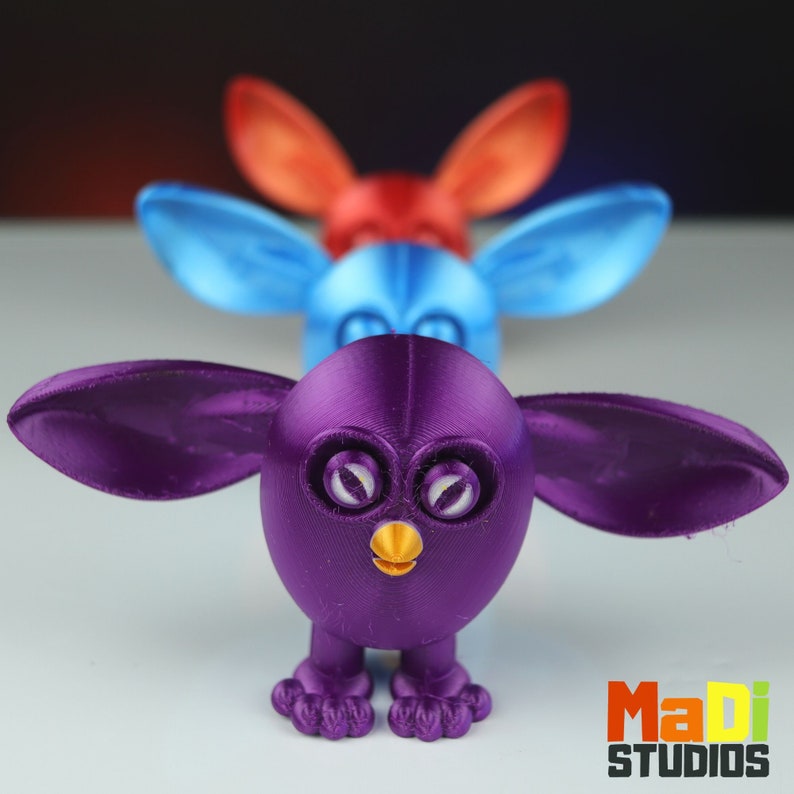3D Printer STL File for 3D Printing, Cute Print-in-place Furbies 3D ...