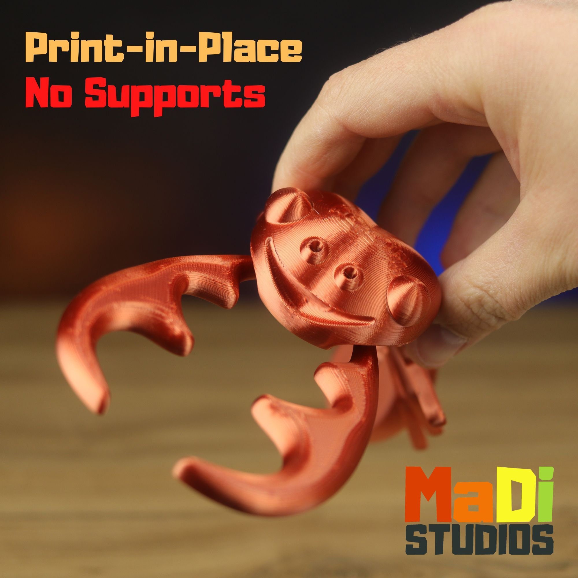 3D Printer STL File for 3D Printing, Flexi Articulated Cute Biting Ant ...