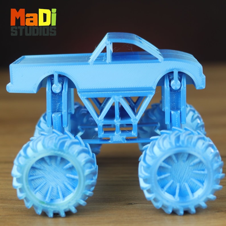 3D Printer STL File for 3D Printing, Monster Truck Pick-up 3D Print STL ...