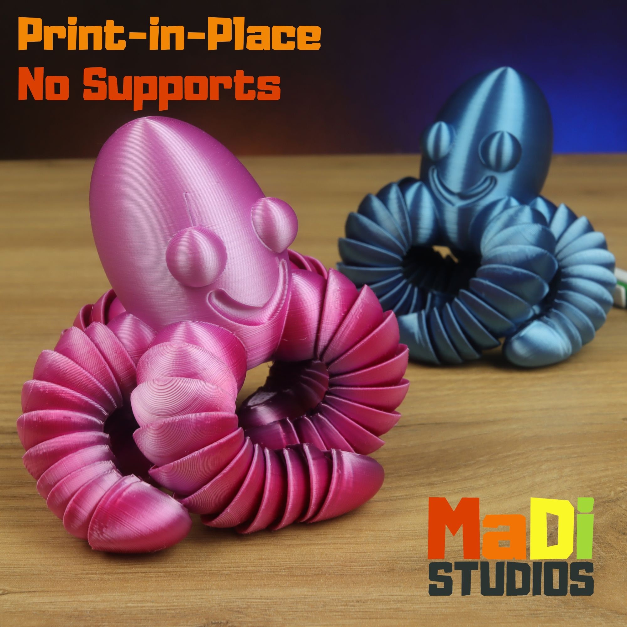 3D Printer STL File for 3D Printing, Cute Happy Articulated Octopus 3D ...