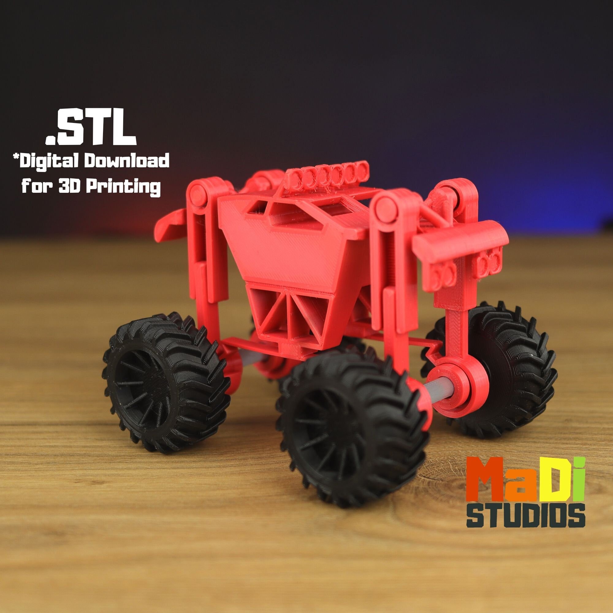 Monster Truck Race Car STL File for 3D Printing - Etsy