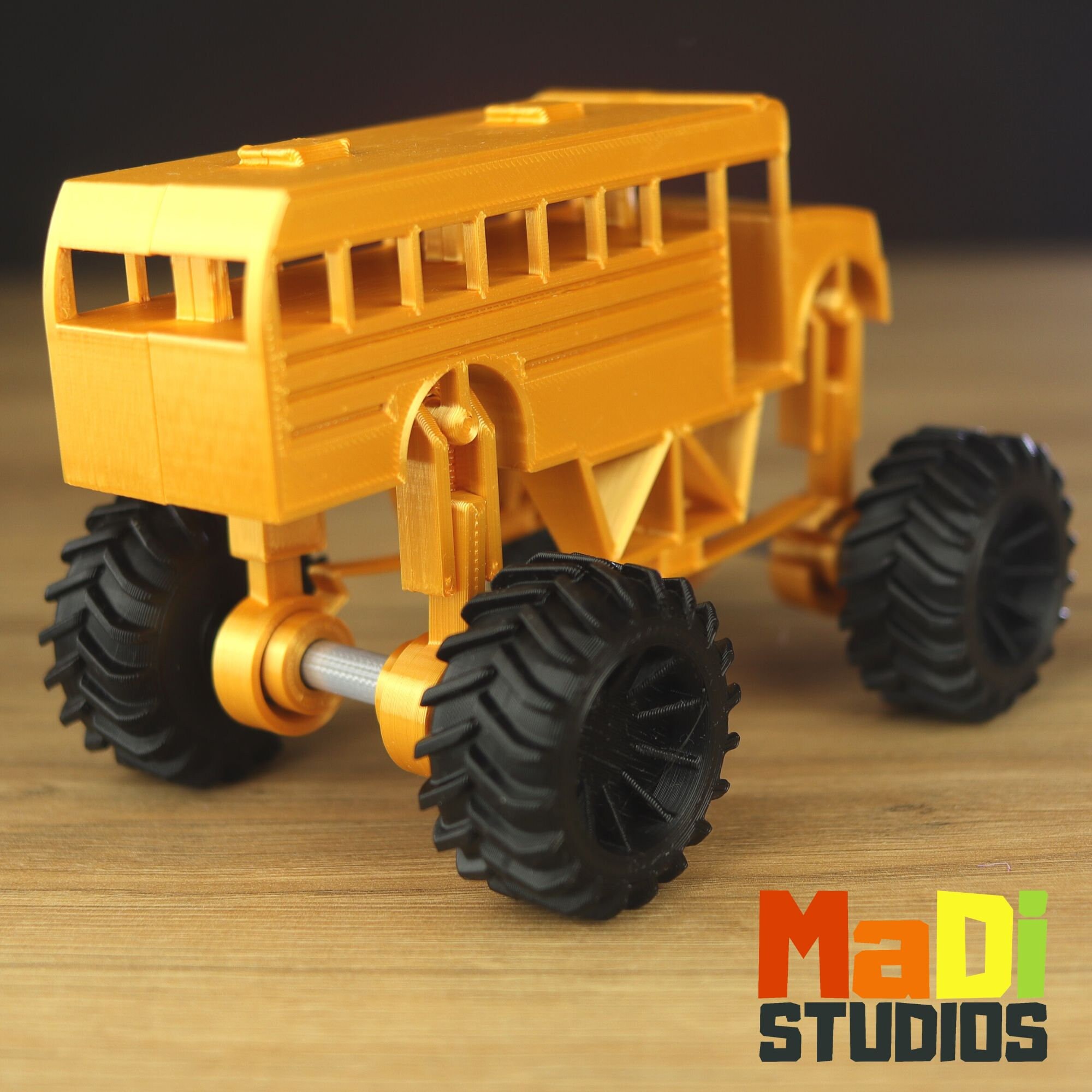 Monster Truck - School Bus - STL File for 3D Printing - Etsy