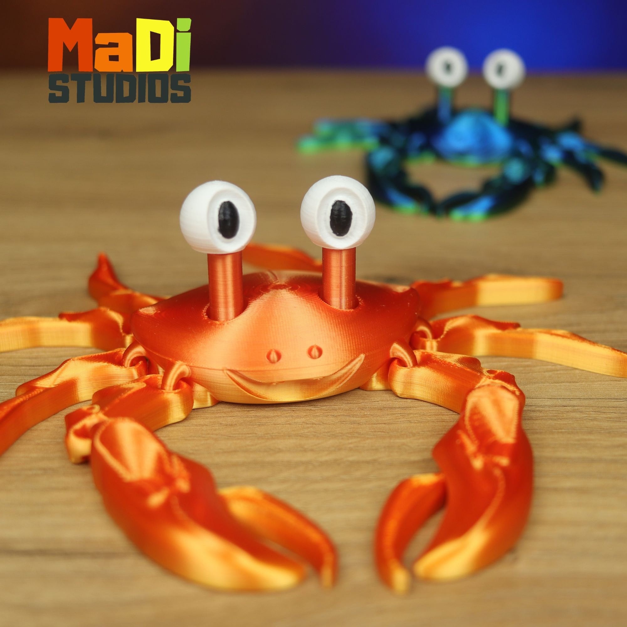 3D Printer STL File for 3D Printing Cute Flexi Happy Crab 3D - Etsy