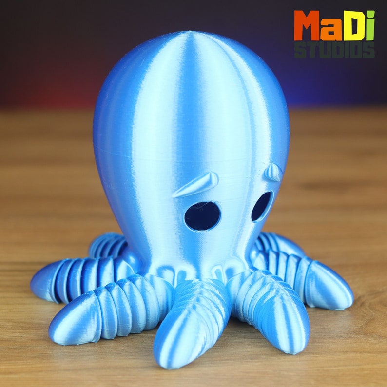 Cute Flexi Print-in-place Octopus Storage Box STL File for 3D Printing ...