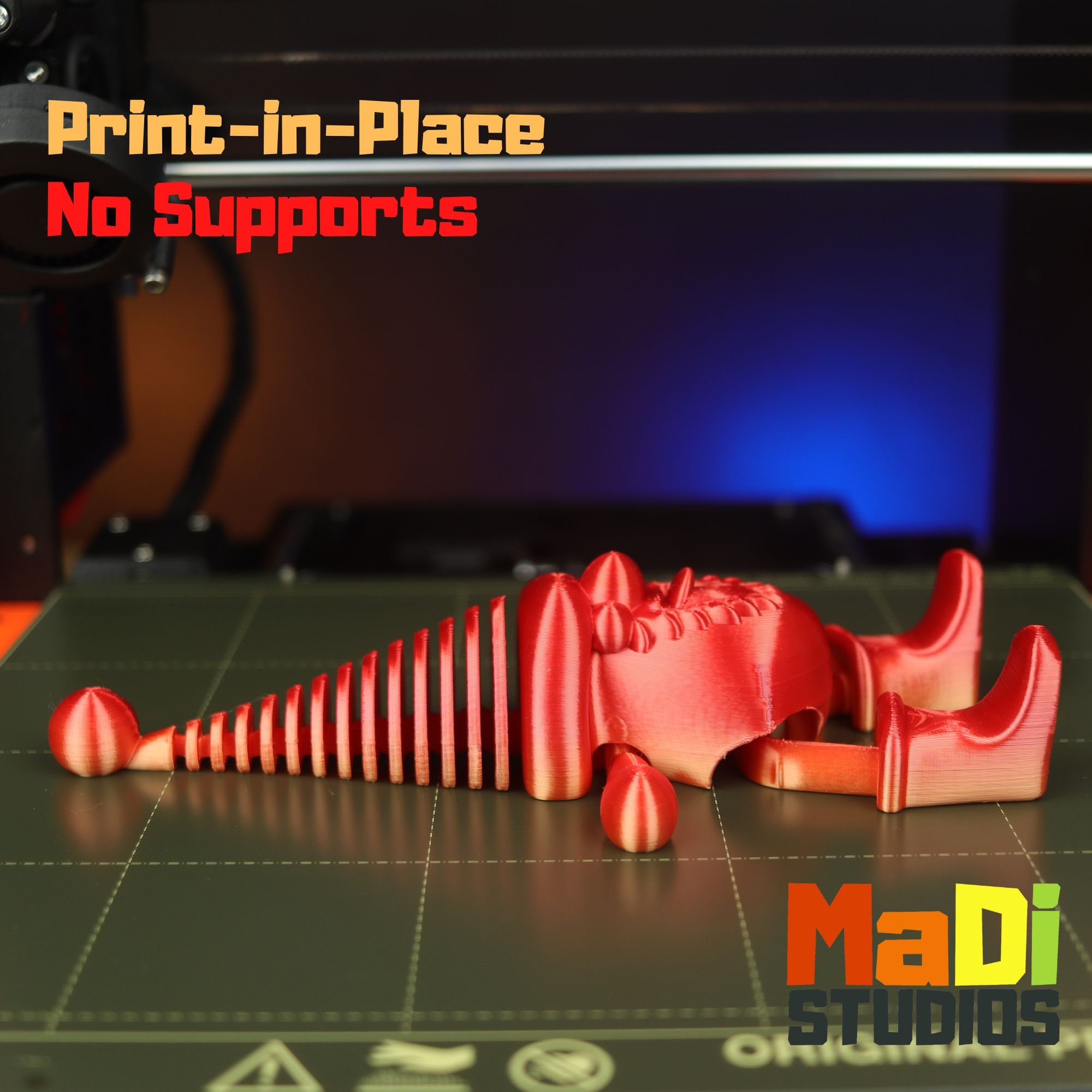 3D Printer STL File for 3D Printing, Happy Print-in-place Flexi Santa ...