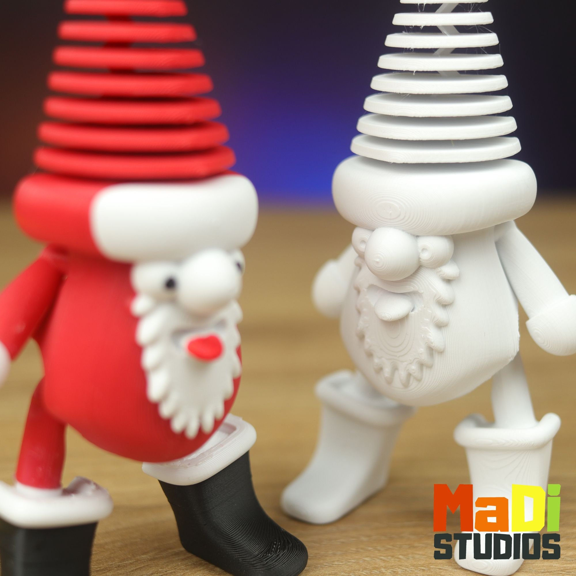 Cute Print-in-place Flexi Santa - STL File for 3D Printing - Etsy