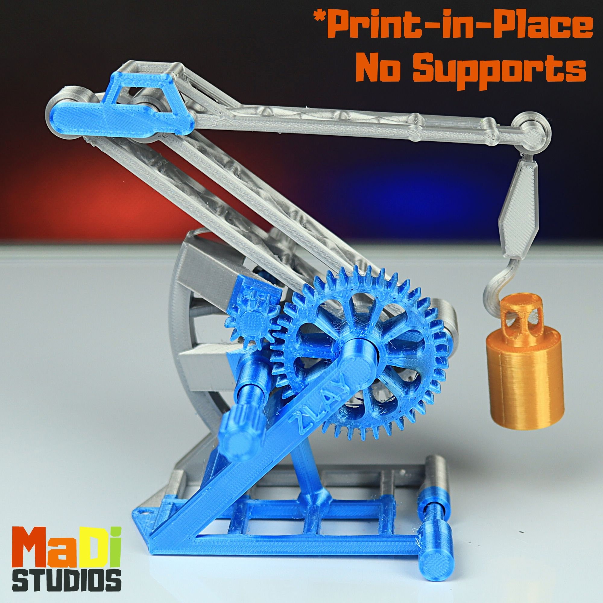3D Printer STL File for 3D Printing, Construction Crane 3D Print STL ...
