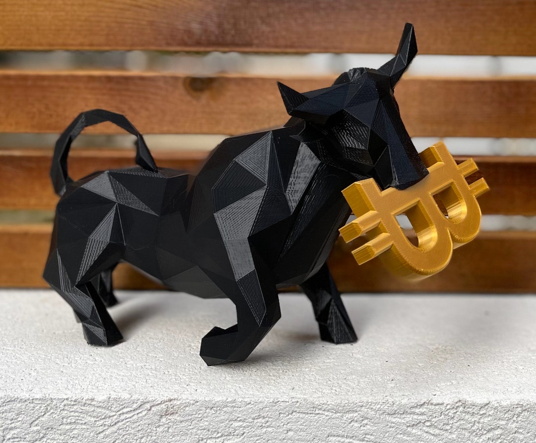 Bitcoin Bull 3D Printed Statue - Large 1-piece (no Hidden Compartment ...