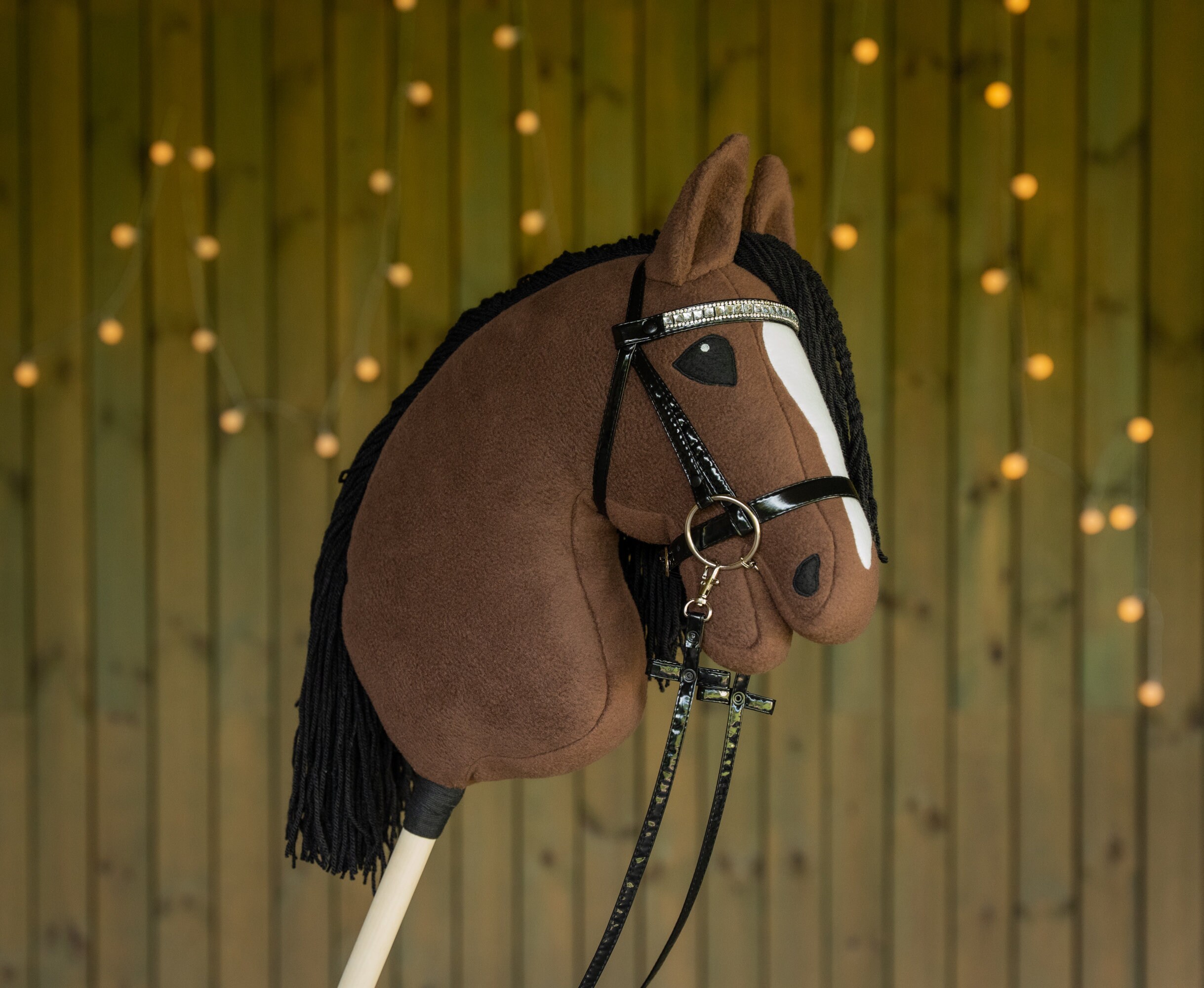 S On Stick Brown Plush Stick - Realistic Toy With Removable Bridle ...