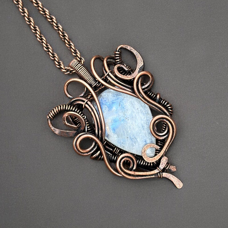 Copper Wire Wrap Necklace - Etsy