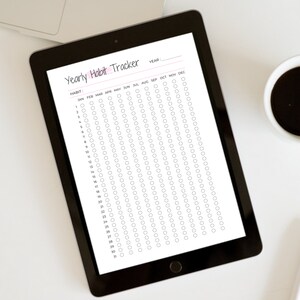 Yearly Habit Tracker, Minimalist Planner Inserts, Routine Tracker ...