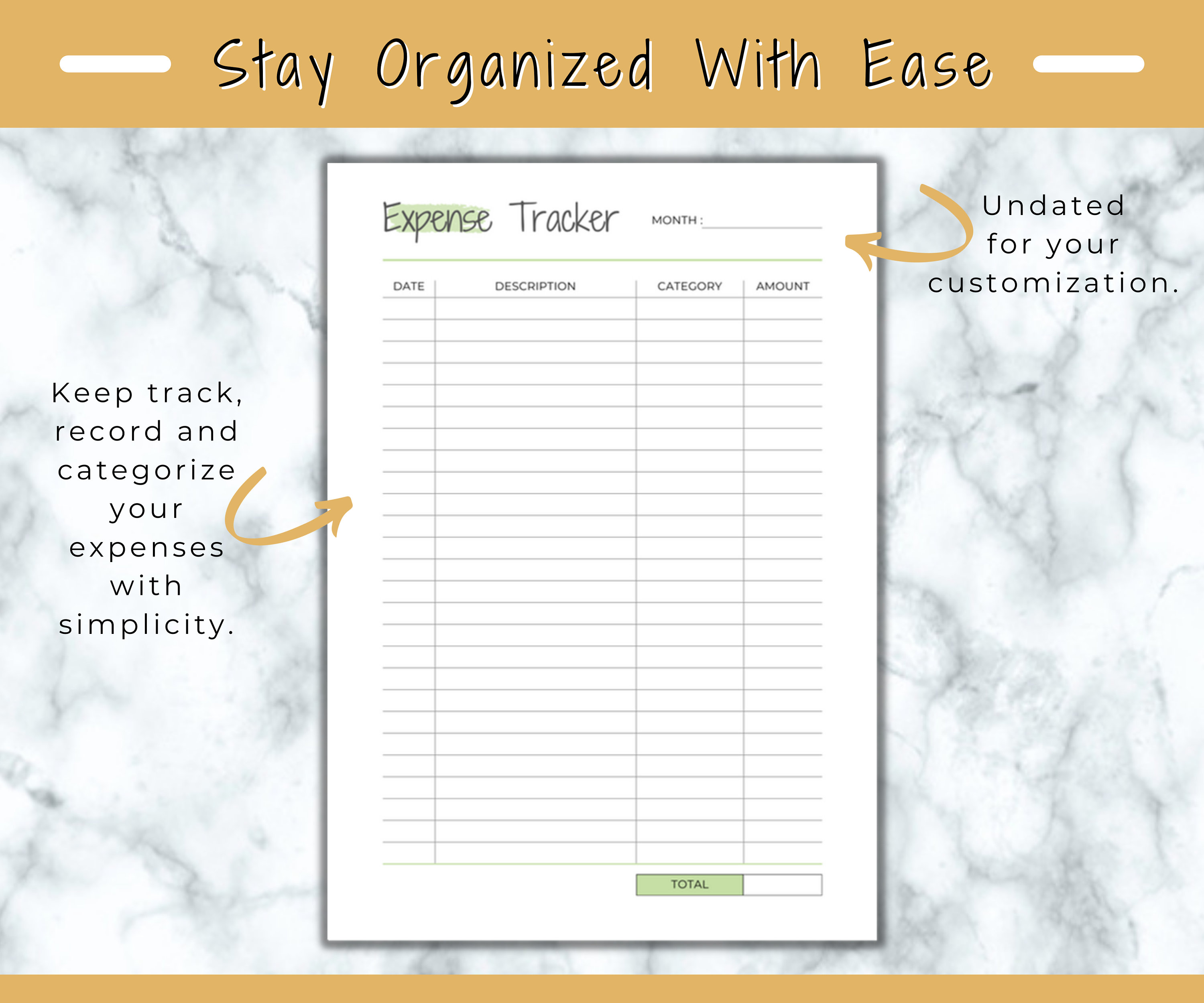 Expense Tracker Printable, Spending Tracker, Budget Template, Financial ...