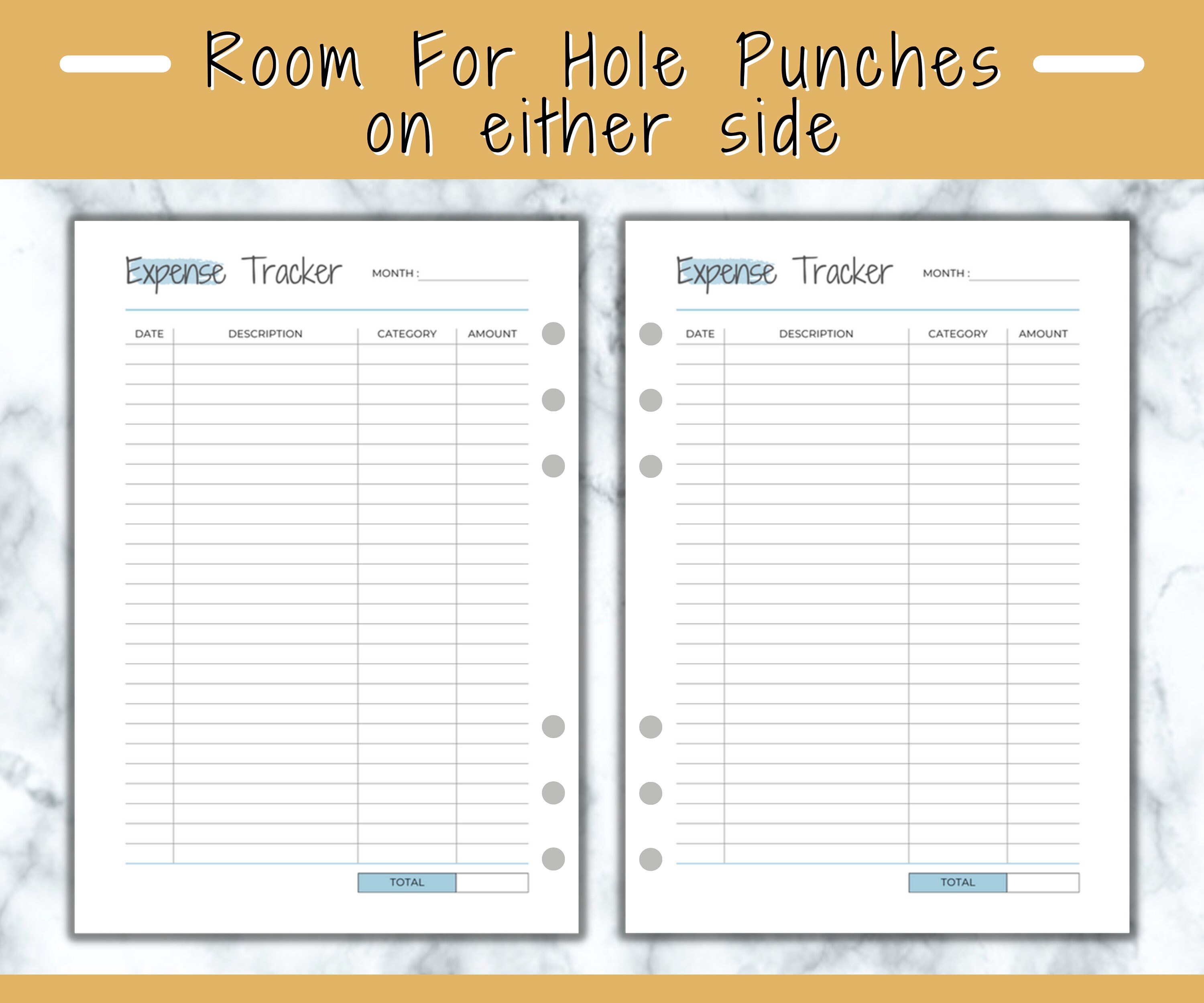 Expense Tracker Printable, Spending Tracker, Budget Template, Financial ...