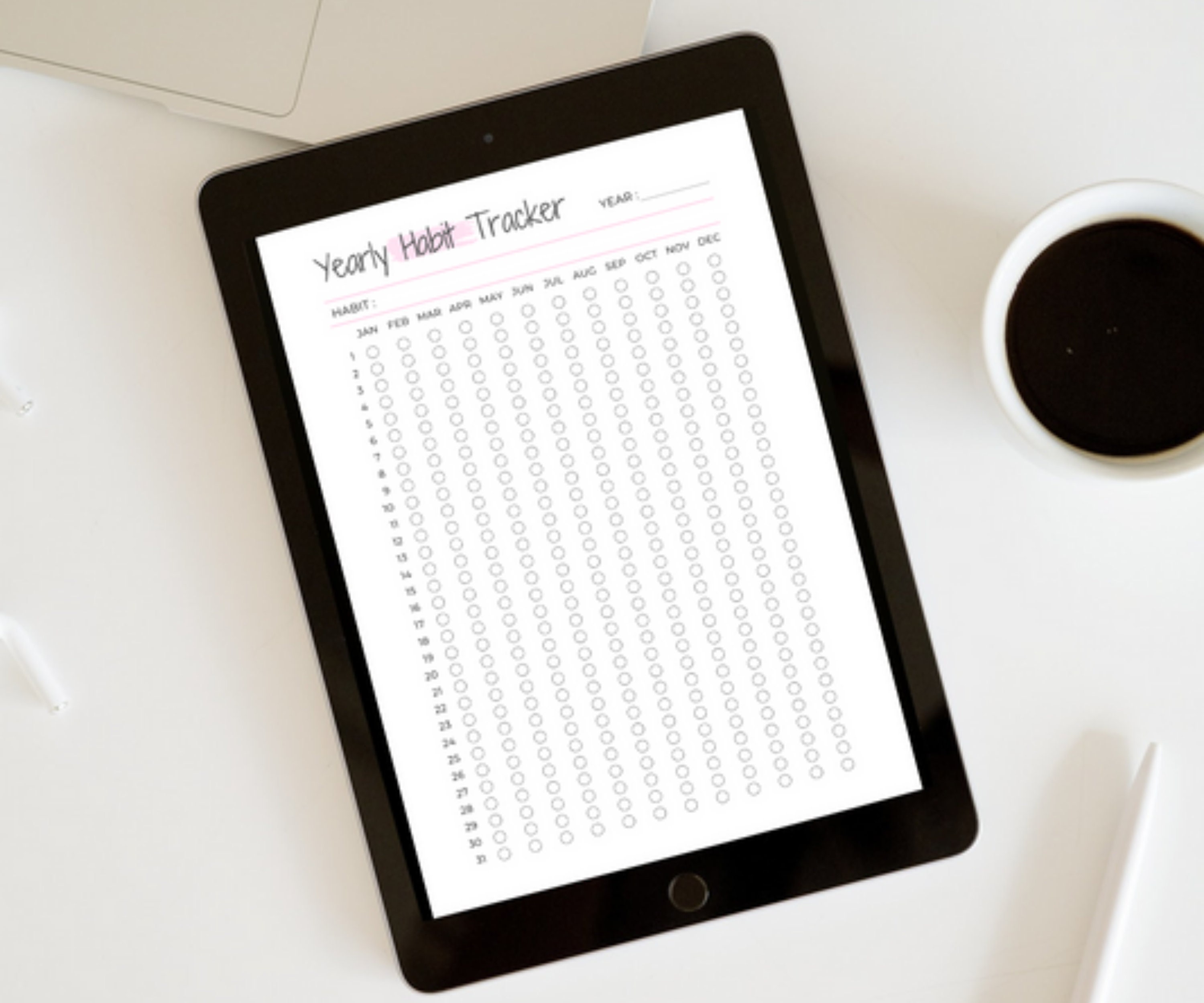 Yearly Habit Tracker Minimalist Planner Inserts Routine - Etsy