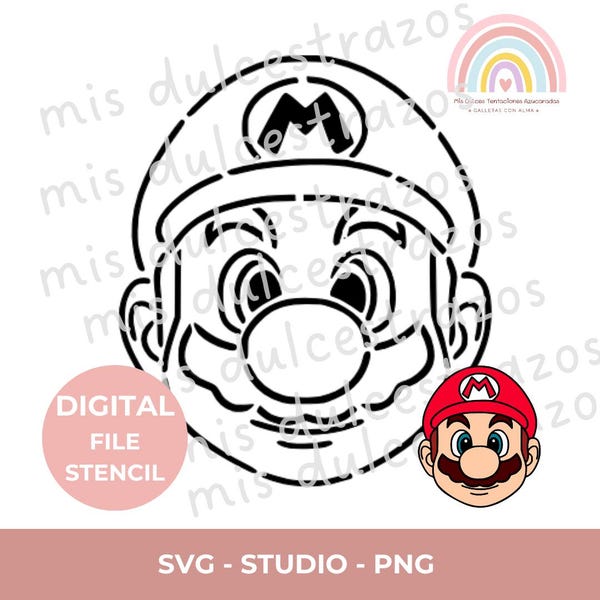 Super Mario Stencil - Etsy