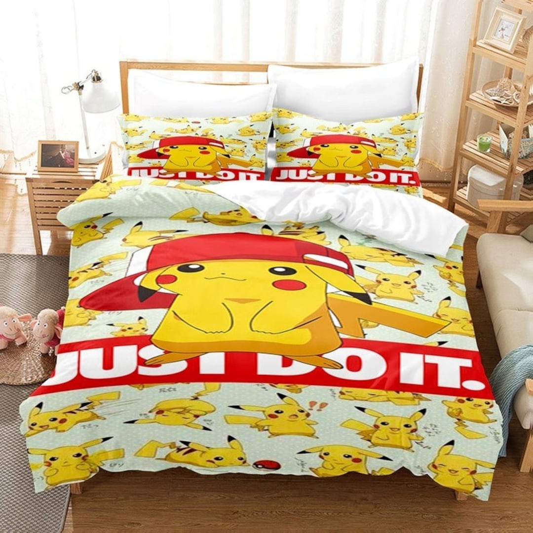 3D Cartoon Pokemon Eevee Duvet Cover Setssoft Breathable - Etsy