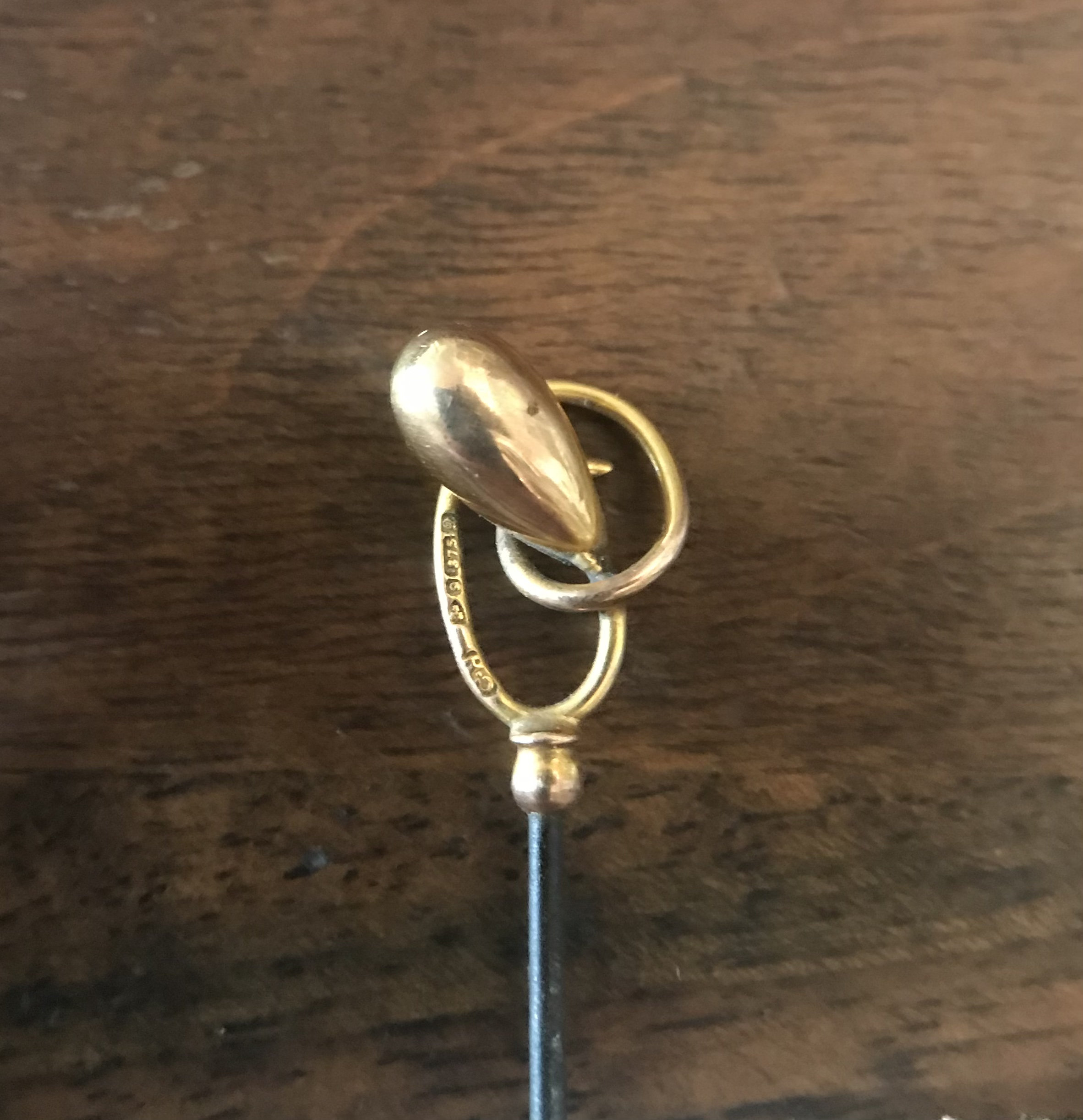 Art Nouveau 9 Carat Gold Hat Pin Charles Horner Hallmarked Chester Etsy