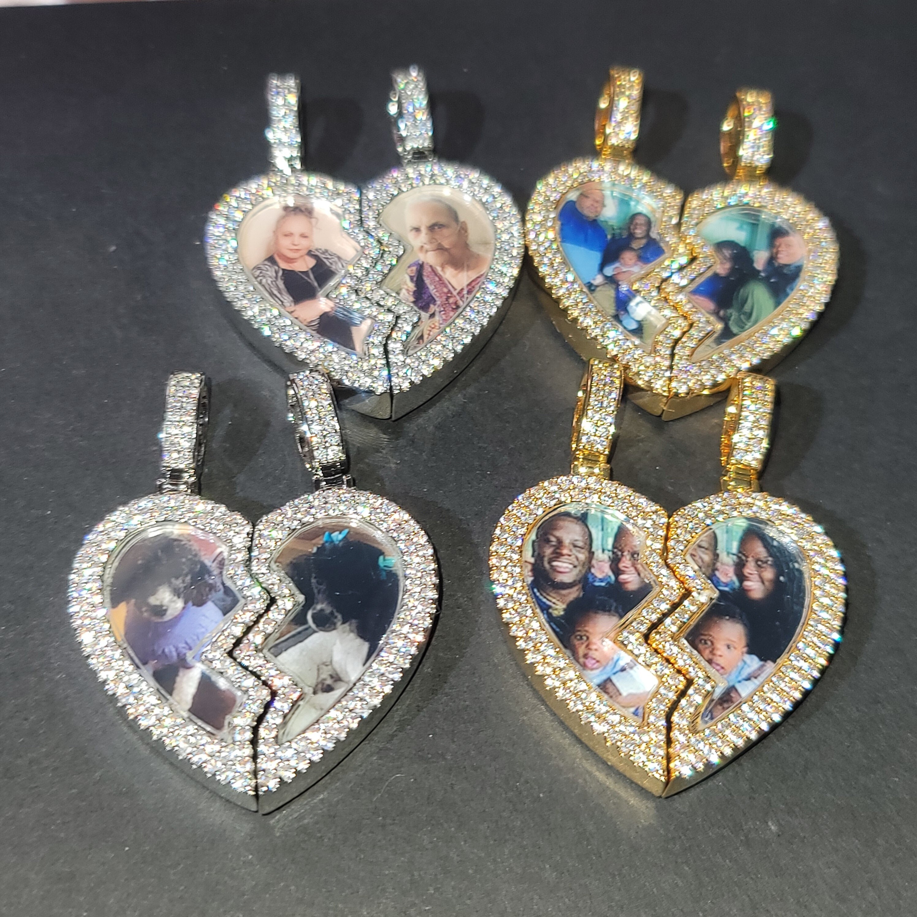 Personalized Magnet Two Half Heart Photo Pendantcustom Photo - Etsy