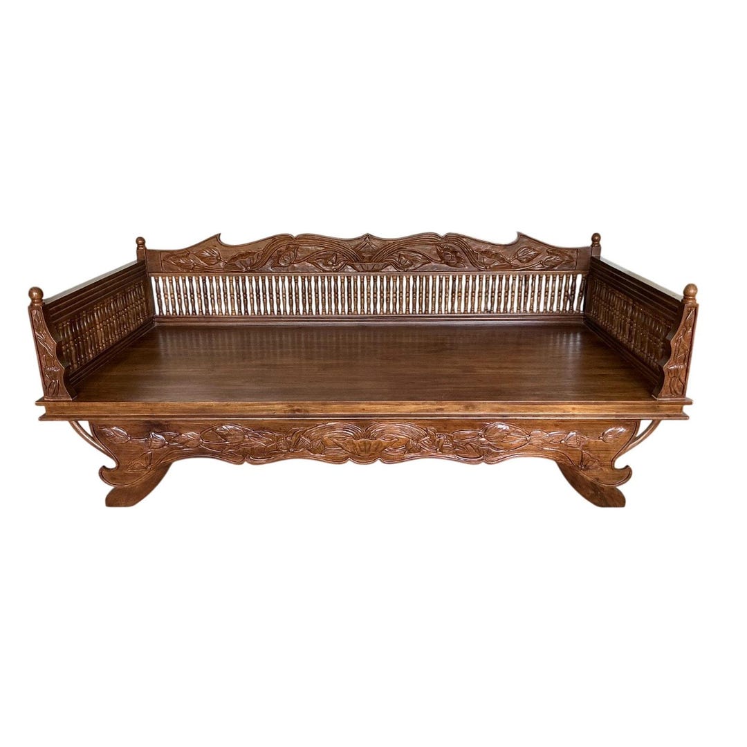 Teak Twin Daybed Hand Carved / Hand Made in Thailand - VERY HEAVY - Etsy