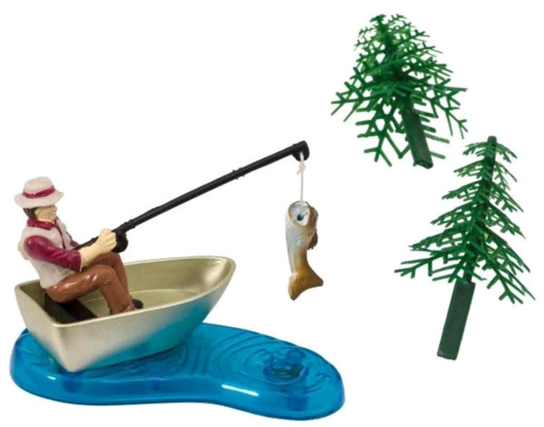 Decopac Fisher With Action Fish Decoset Cake Topper Birthday Fathers ...