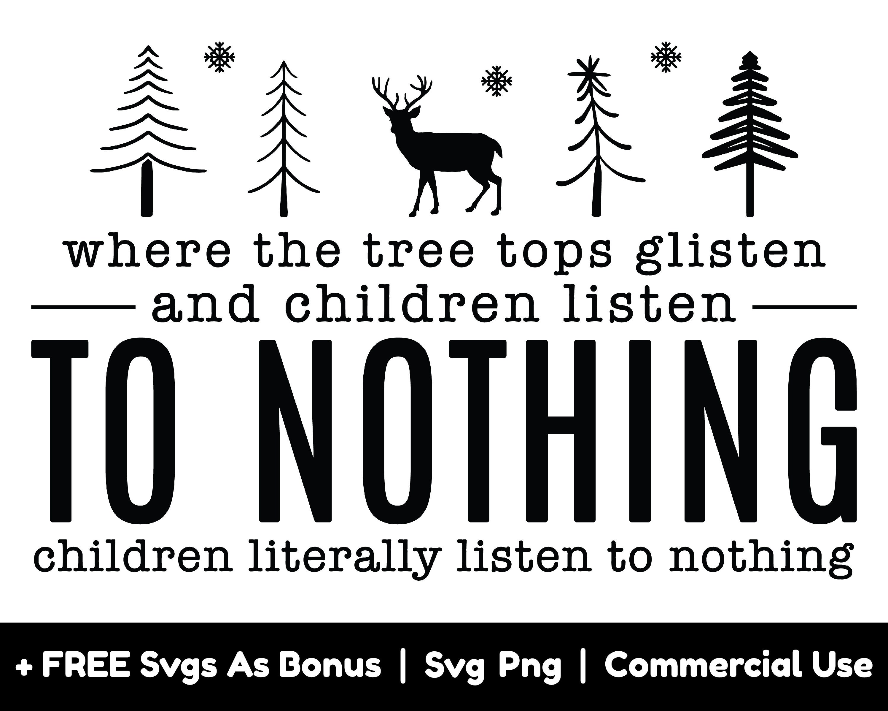 Where the Tree Tops Glisten and Children Listen to Nothing - Etsy