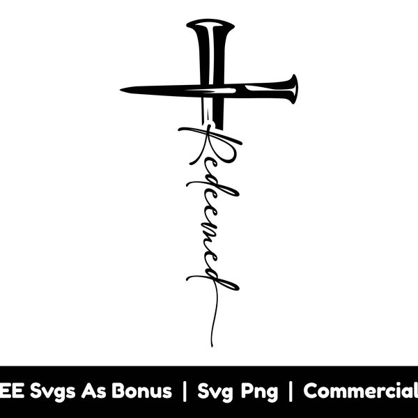 Redeemed Cross Svg - Etsy