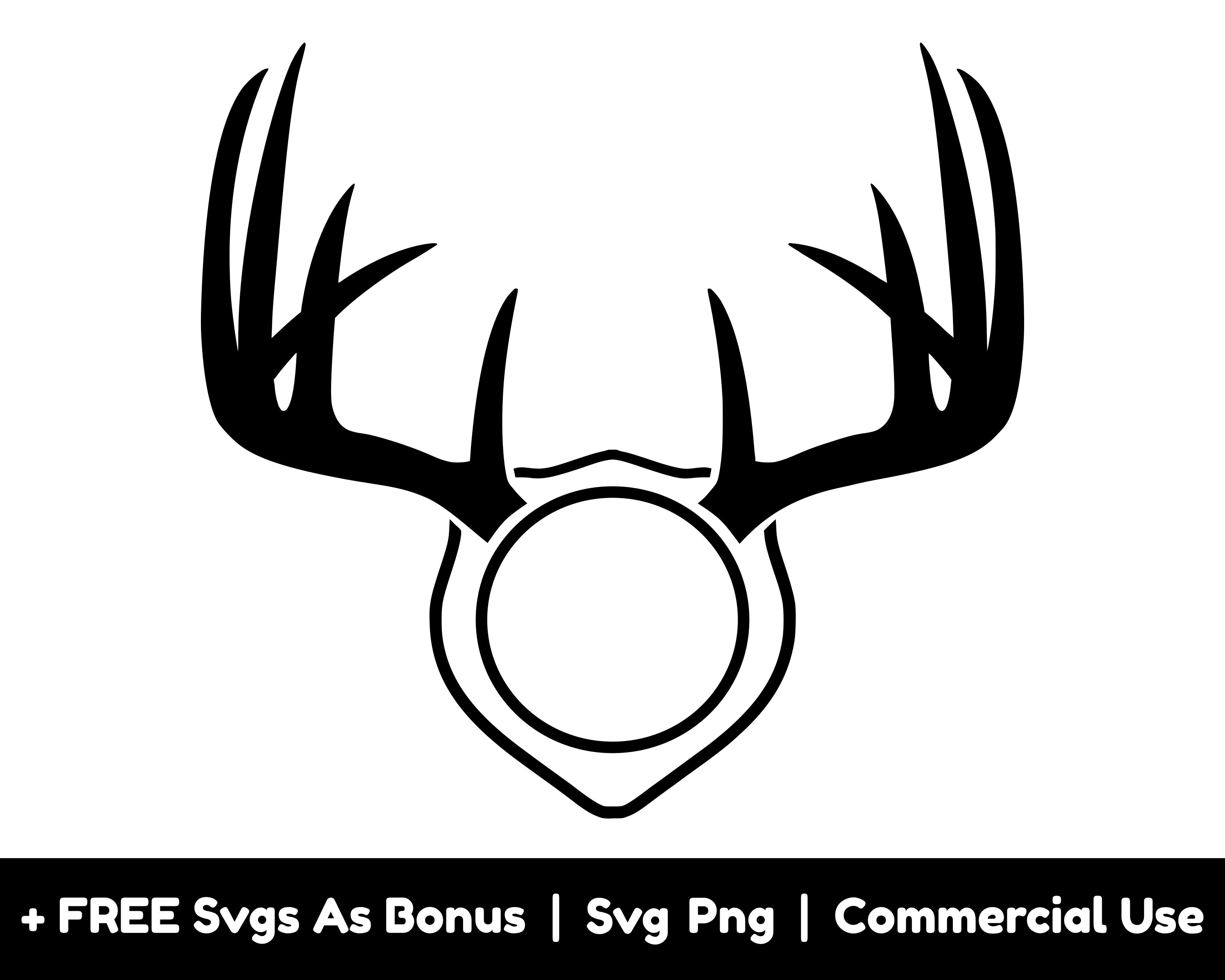 Deer Antlers Monogram Svg Png Files Hunting Svg Hunter Life - Etsy