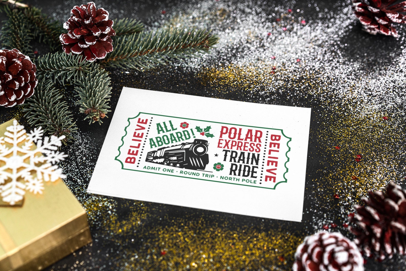 Polar Express Ticket Svg Png Files Train Svg Holiday Svg - Etsy