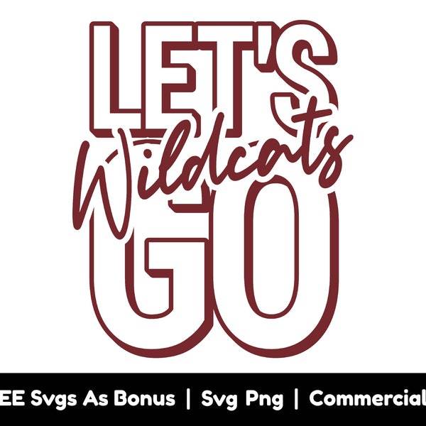Lets Go Wildcats Svg - Etsy