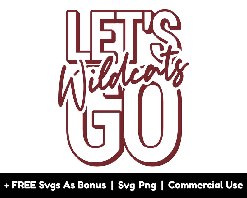 Let's Go Wildcats Svg Png Files Wildcats Football Svg - Etsy