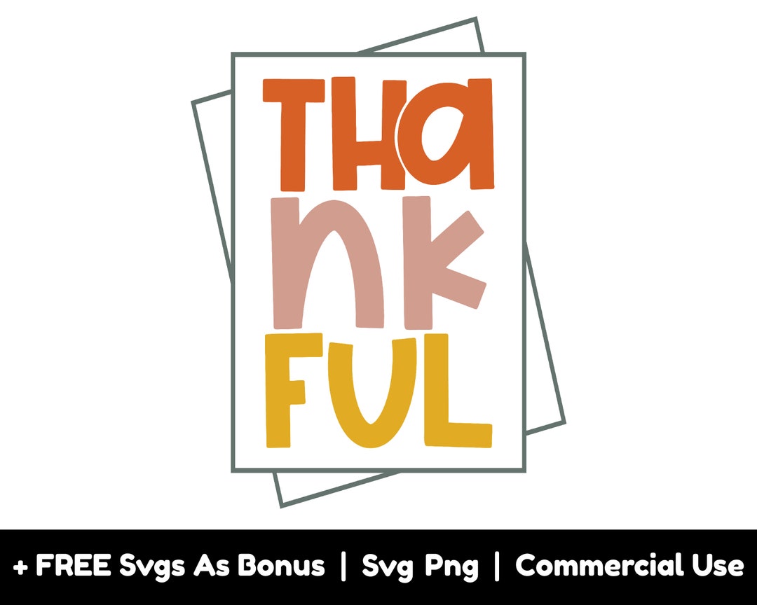 Thankful Svg Png Files, Frame Svg, Autumn Svg, Fall Svg, Thanksgiving ...