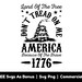 Land of the Free Don't Tread on Me America Because of the Brave Svg Png ...