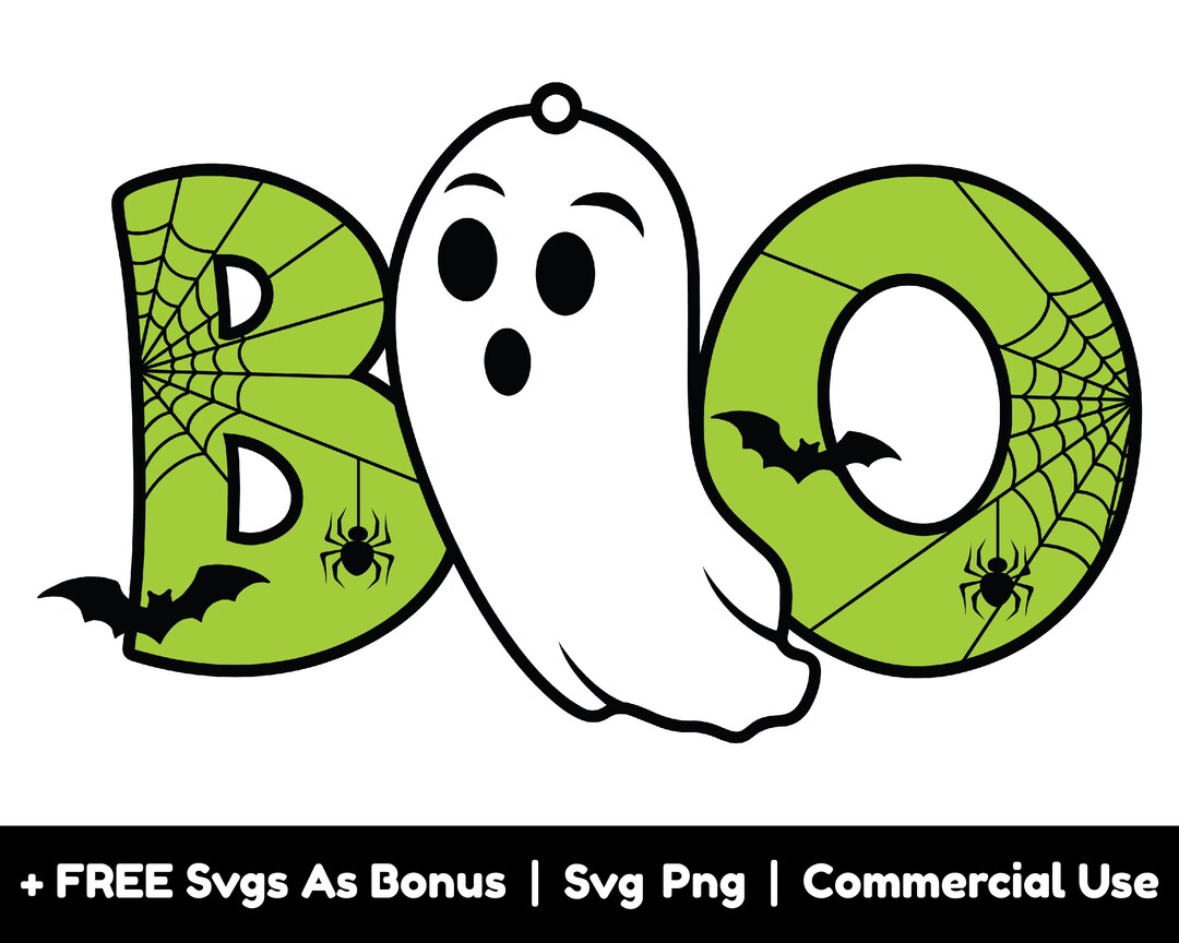 Boo Svg Png Files, Funny Halloween Svg, Spider Web Svg, Bats Svg, Ghost ...