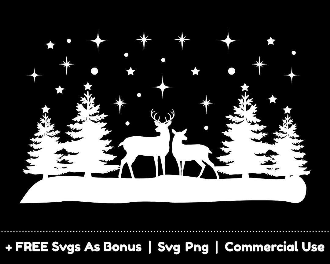 Christmas Scene Svg Png Files, Winter Season Svg, Holiday Svg, X-mas ...