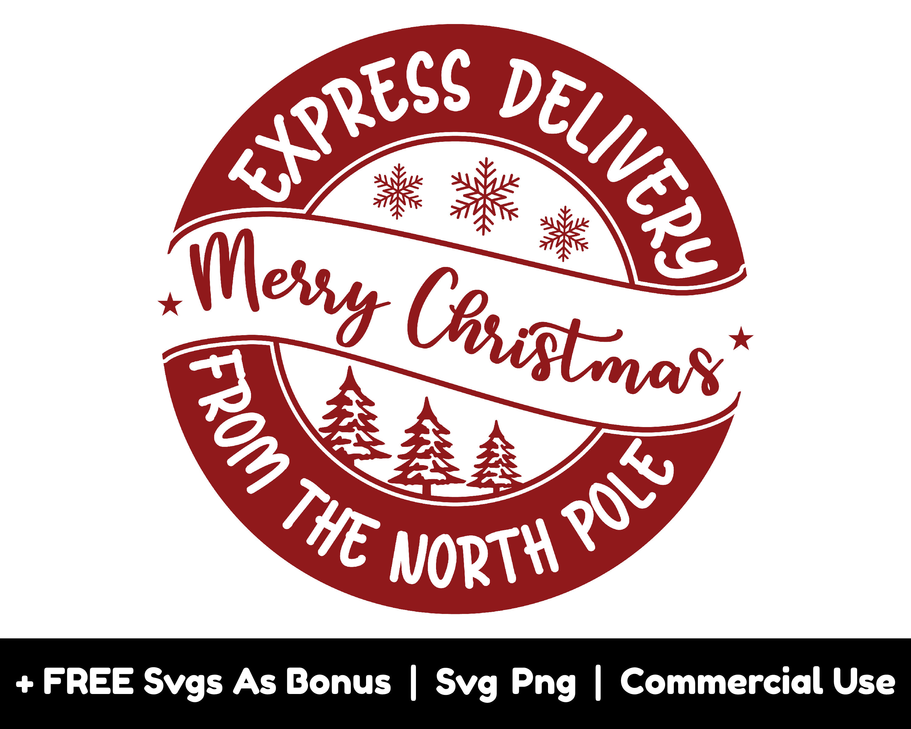 Express Delivery From the North Pole Svg Png Files Merry - Etsy