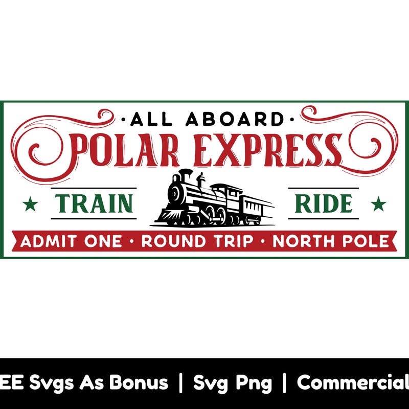Polar Express Ticket Clip Art - Etsy