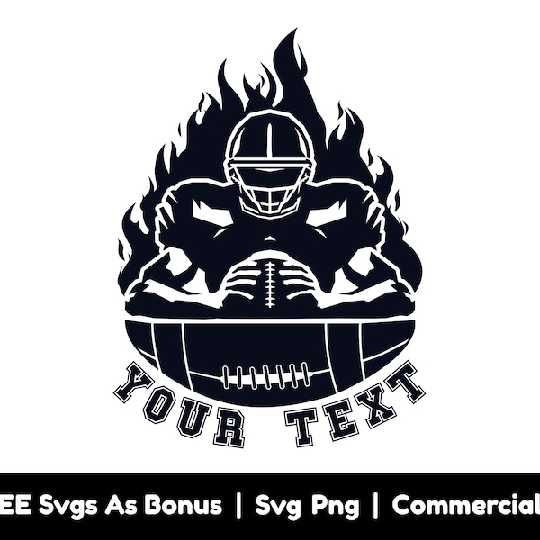 Flaming Football Svg - Etsy