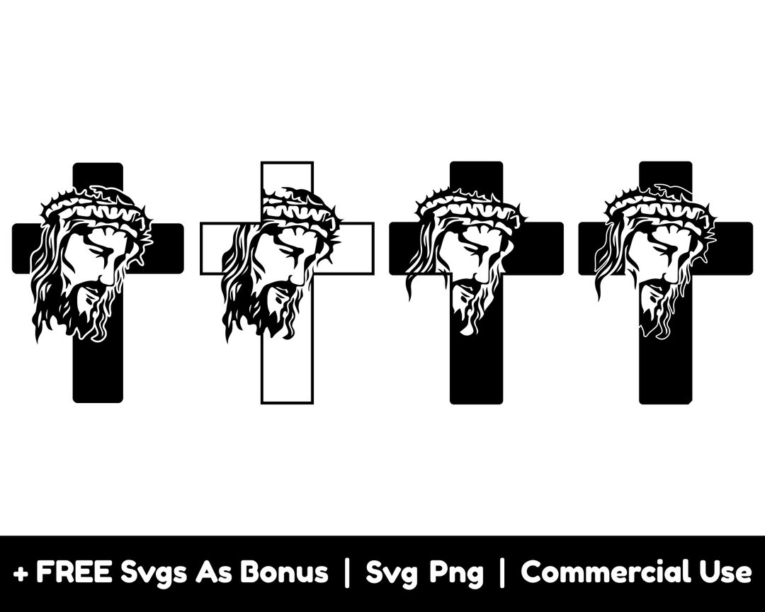 Jesus Christ Bundle Svg Png Files, Christian Svg, Faith Svg, Jesus Face ...