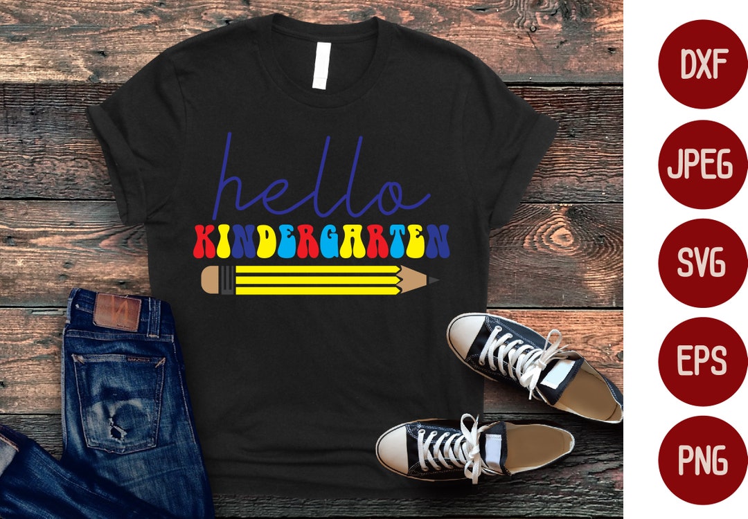 Hello Kindergarten Svg, Back to School Svg, Hello Kindergarten Design ...