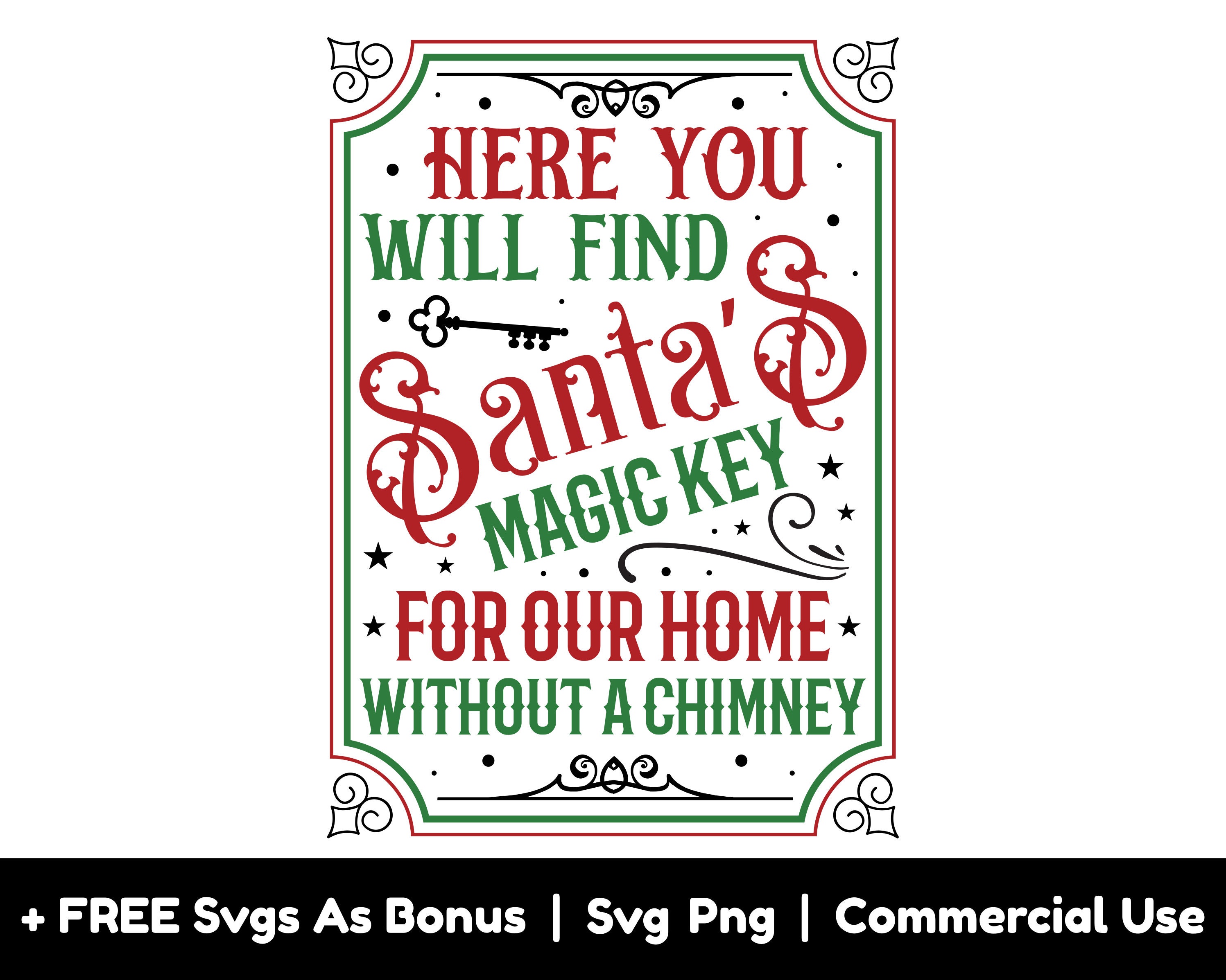 Santa's Magic Key Svg Png Files Funny Christmas Svg - Etsy