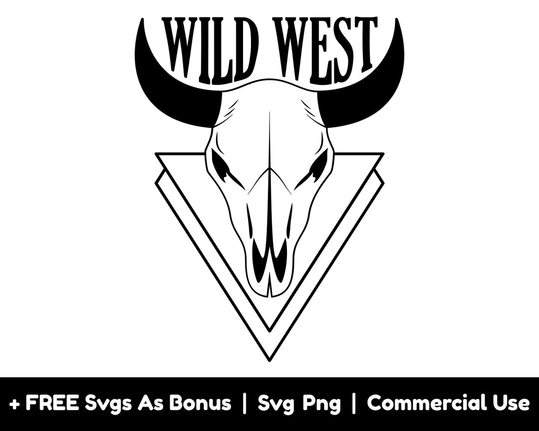 Wild West Svg Png Files, Cow Skull Svg, Country Svg, Cow Girl Svg ...